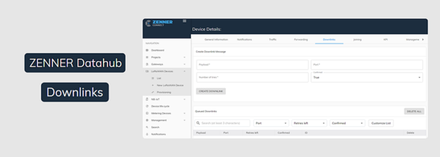 ZENNER Datahub Howto: Sending Downlinks